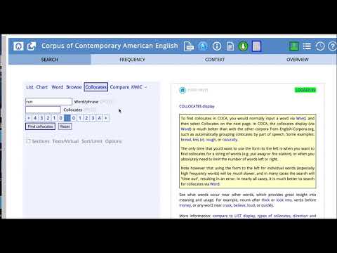 Module 3: Using COCA: The Collocates function (part 1)