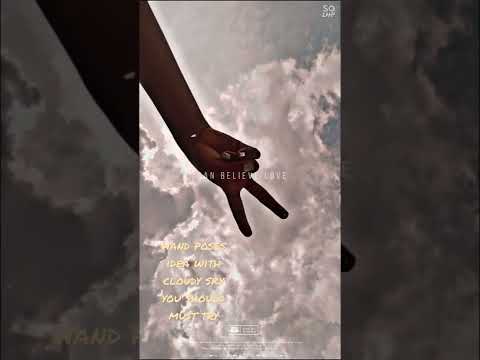 Hand poses idea with cloudy sky you should must try 👍🏻👍🏻😘😘 #subscribe #like