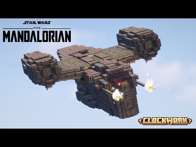 Star Wars The Mandalorian Razor Crest in Minecraft Clockwork! Minecraft Map