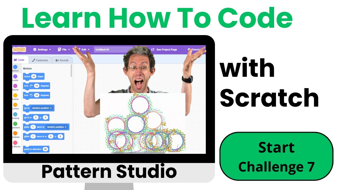 Pattern Studio: Challenge  7 |  Learn Scratch Coding