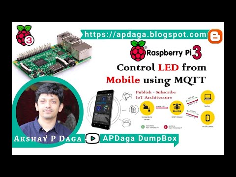 IOT#19 Control LED from Mobile using Pub-Sub architecture RPi3: Broker, NodeMCU: Client (MQTT)