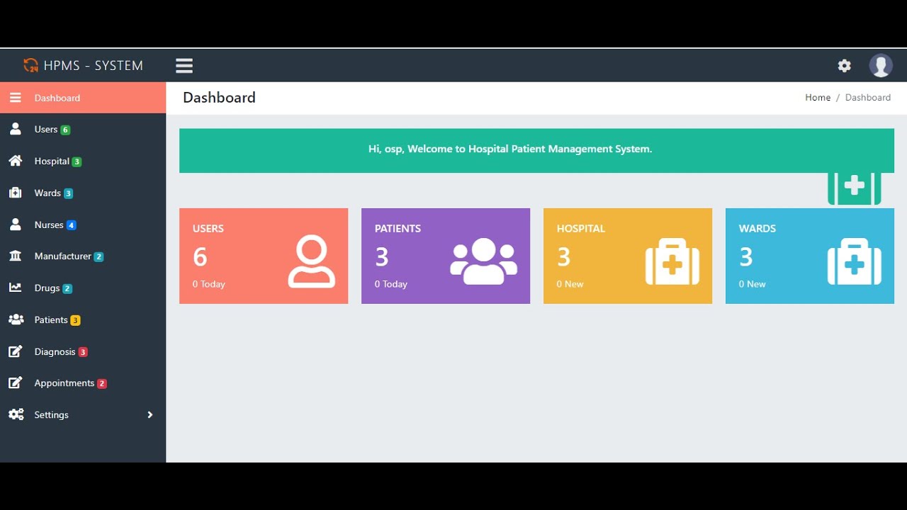 Mini-Hospital Patient Management System - PHP System