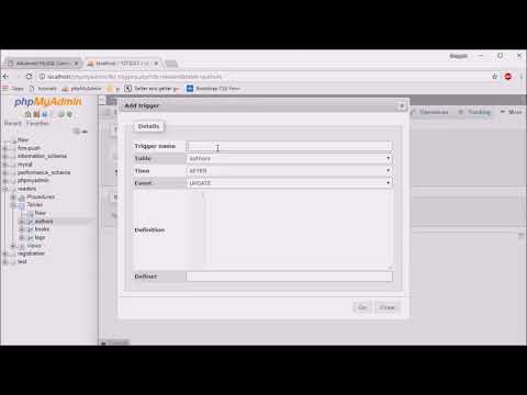 Learn Create Trigger in phpMyAdmin - Mind Luster