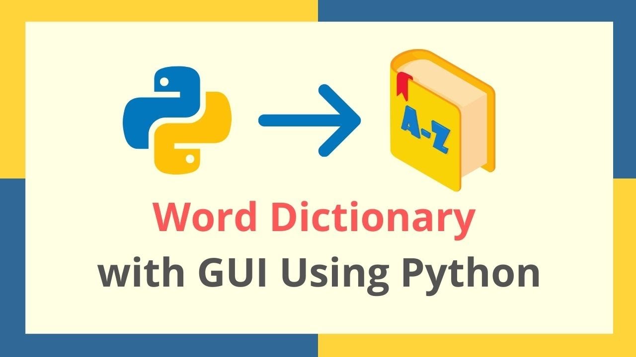 Word Dictionary using Python with Tkinter GUI Design (PyDictionary Library)