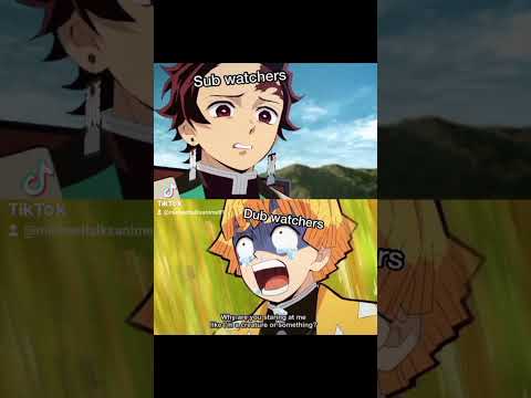 The sub vs dub argument rages on #subs #dub #anime #subvsdub #demonslayer #naruto #dragonballz #fyp
