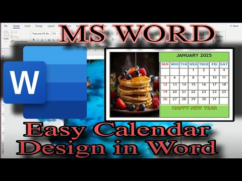 How To Create January 2025 Calendar In Ms Word | Calendar