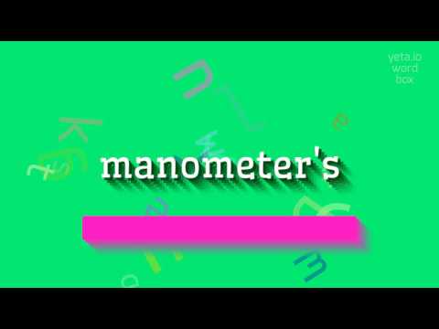 HOW TO SAY MANOMETER'S? #manometer's