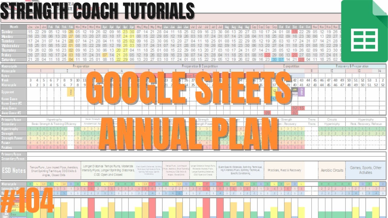 Google Sheets Annual Plan Template | Part 1