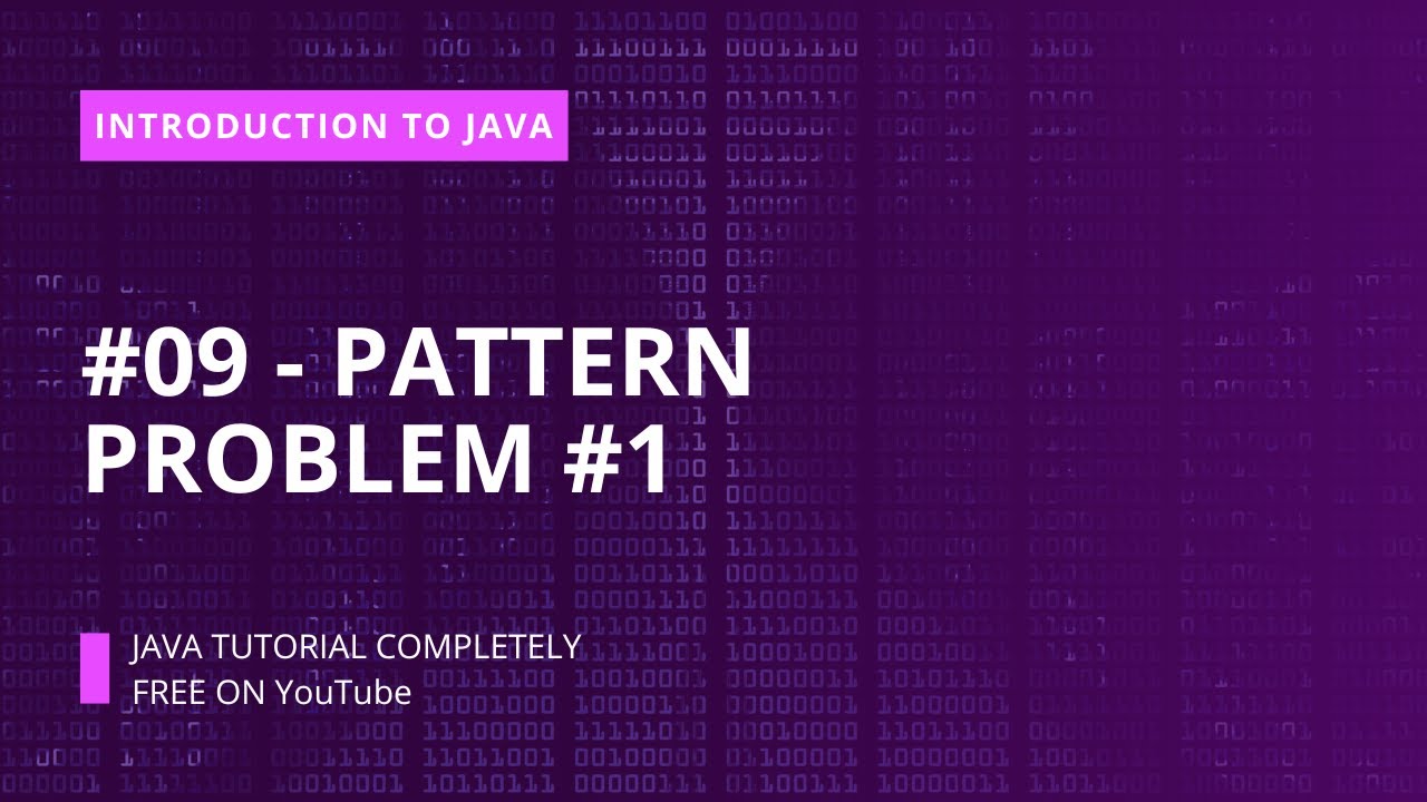 Introduction to Java : #9 - Pattern Problems in Java(Part #1)