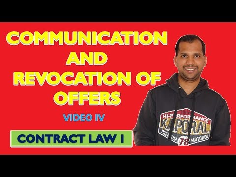 Communication and Revocation of Offer | The Contract Act, 1872