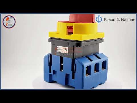 Kraus & Naimer On/Off Isolation Switch 600V 100A – Red/Yellow Handle KG100 K300 V840G D