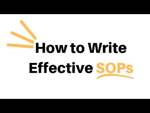 How to write effective SOPs : Importance and Best Practices