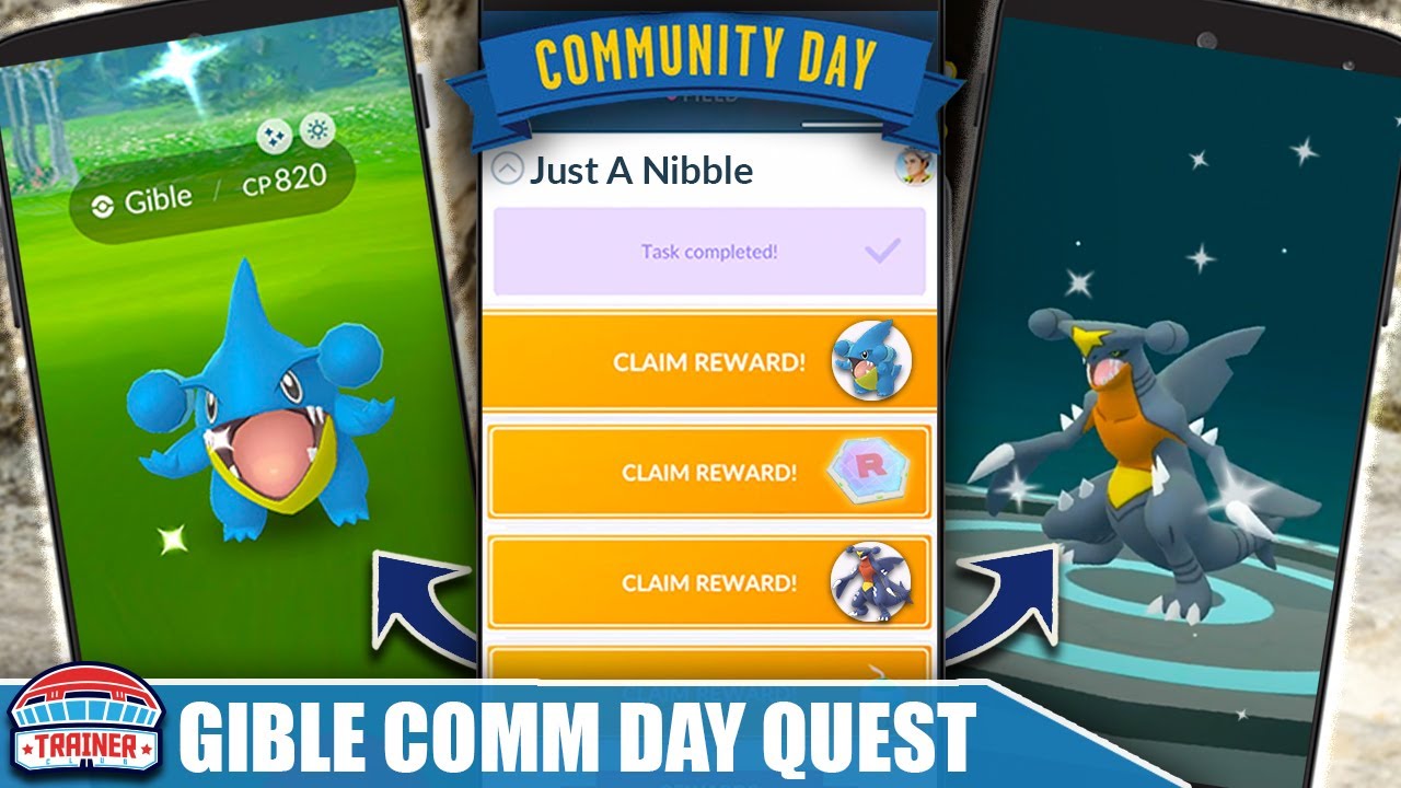 GIBLE SPECIAL RESEARCH QUEST LINE - *JUST A NIBBLE* - IS IT WORTH $.99 ?! COMMUNITY DAY | POKÉMON GO