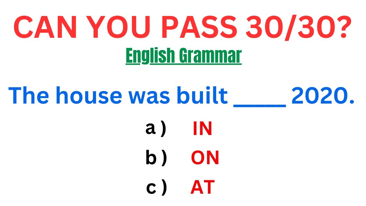 English Grammar Test with Answers pdf That 90% of people Fail-QUIZ 24