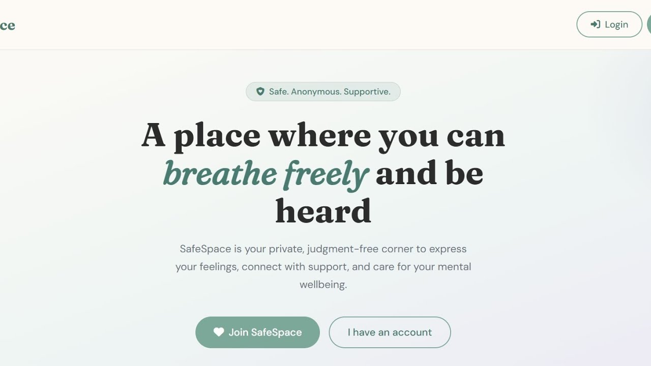 SafeSpace Pitch Video | A digital solution for youth mental health support #Technovation2026