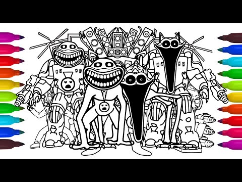 Poppy Playtime Coloring Pages New/How to Color Mecha Titans Fearful Frog,Hoppy Hopscotch,Catnap#a422