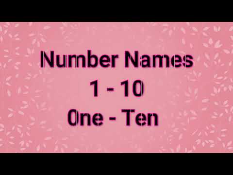 Number names, Rhyme and activity