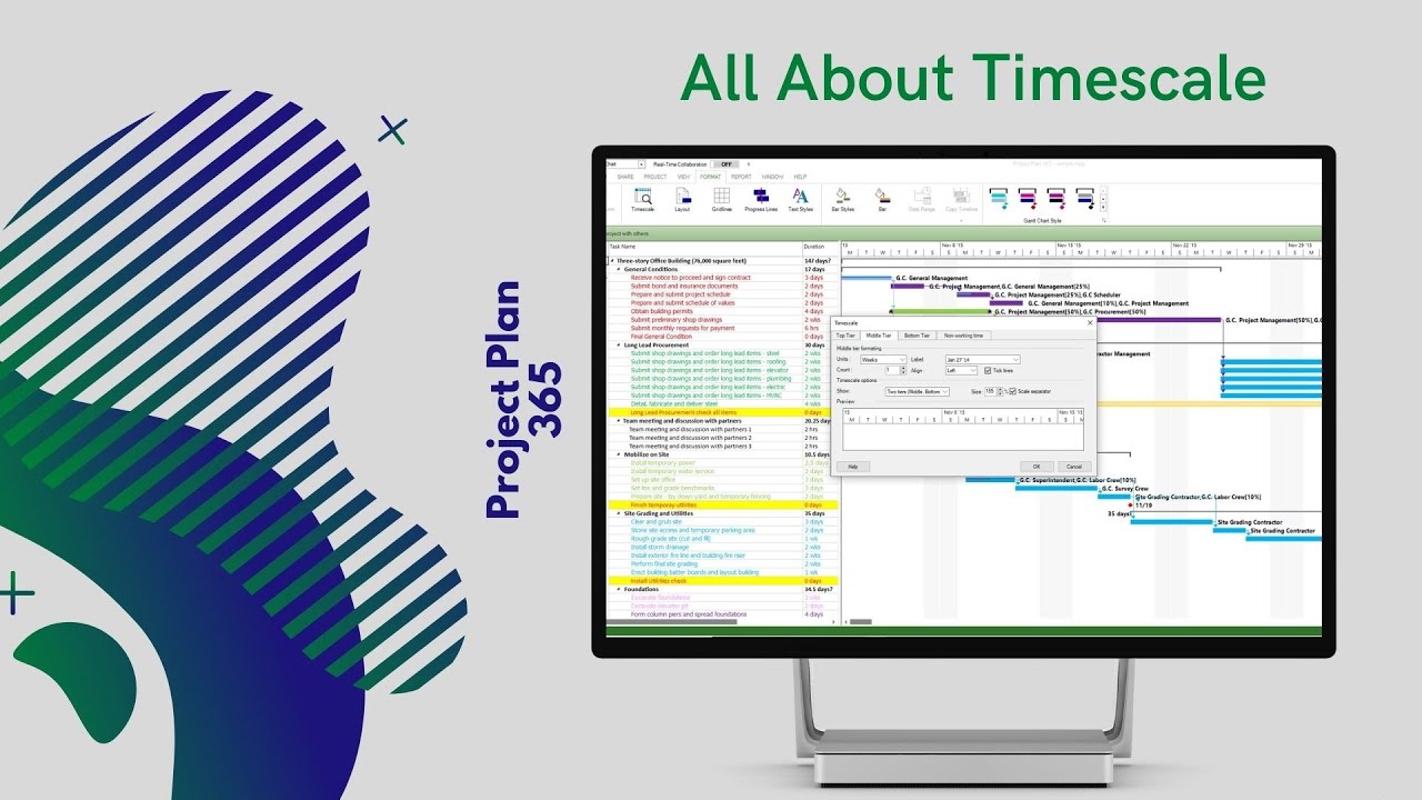 All About Timescale in Project Plan 365