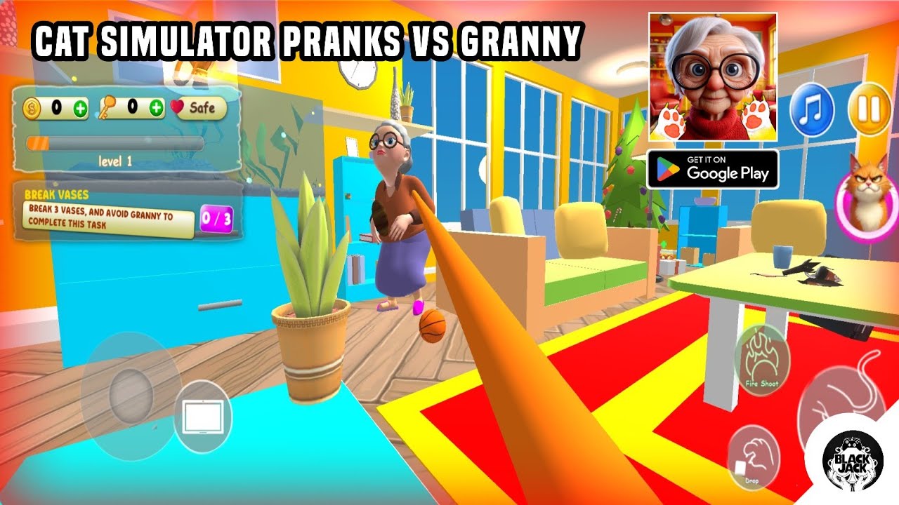 Cat Simulator Pranks Vs Granny - Android Gameplay