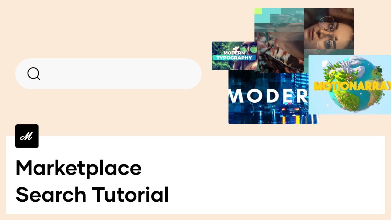 Motion Array Marketplace Search Tutorial