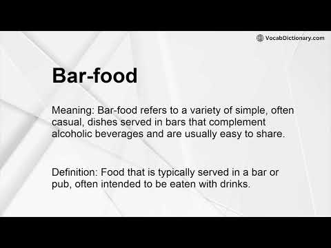 Bar-food Meaning