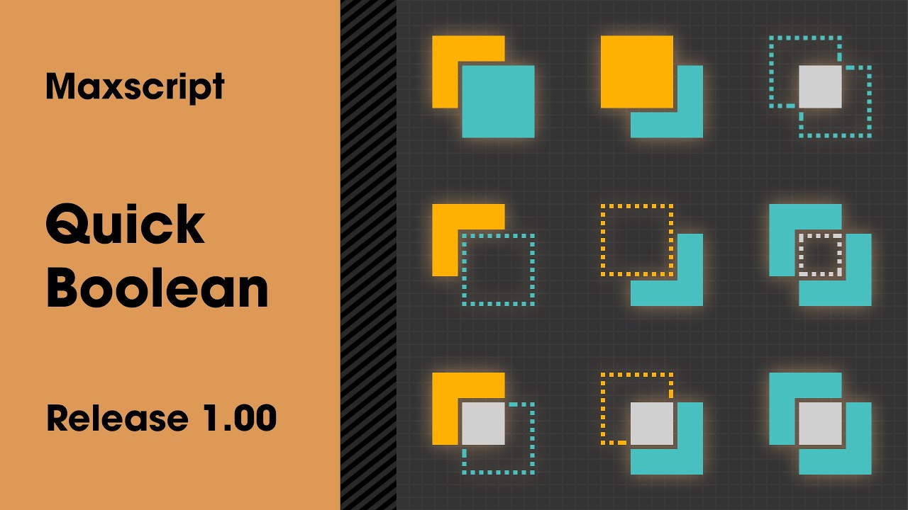 Quick Boolean for 3ds Max - Union, Intersect, Hollow, Trim, Subtract, and Split
