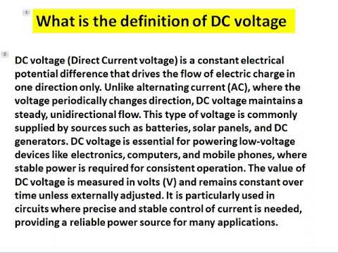 what is the definition of dc voltage