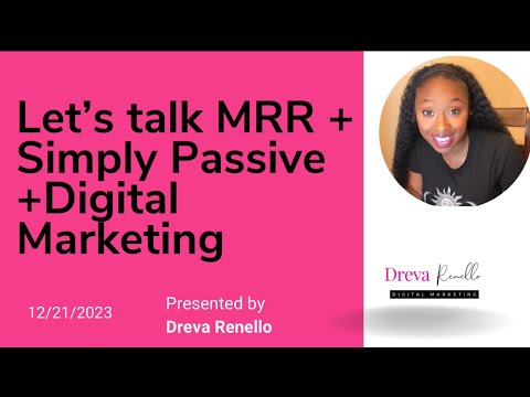 What is this MRR buzz word?+Simply Passive Digital Marketing Course! Let’s talk about it!