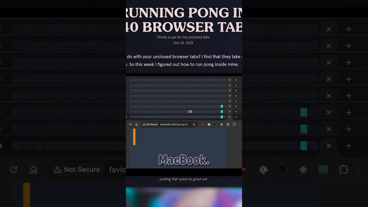 Pong in Chrome Tabs