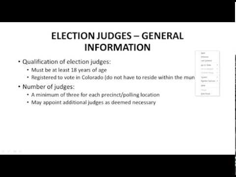 Webinar: Election Judges and Nomination Petitions