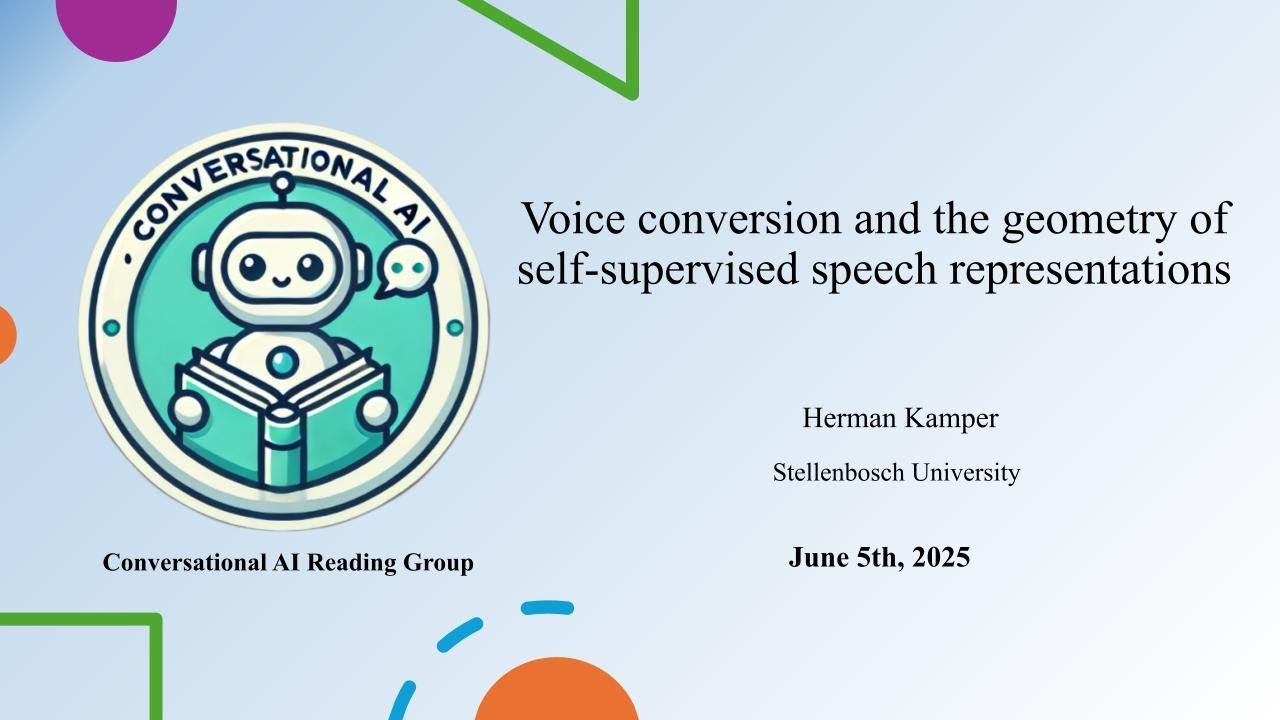 Voice conversion and the geometry of self-supervised speech representations - Herman Kamper