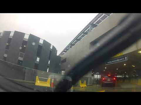 Rainy Day Driving to Parking Lot A / Rental Car Return EWR Newark Liberty International Airport NJ