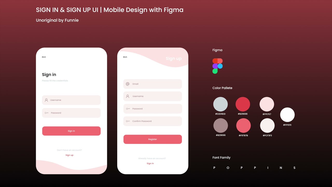 SIGN IN & SIGN UP UI | Mobile Design with Figma Tutorial #1