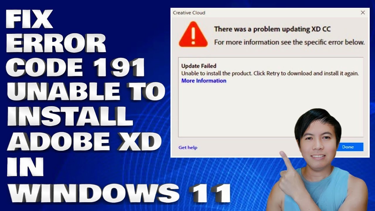 How To Fix Error Code 191, Unable To Install Adobe XD in Windows 10/11