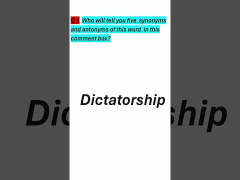 🗣️ Word Warriors: Can You Conquer 'Dictatorship'? 💪