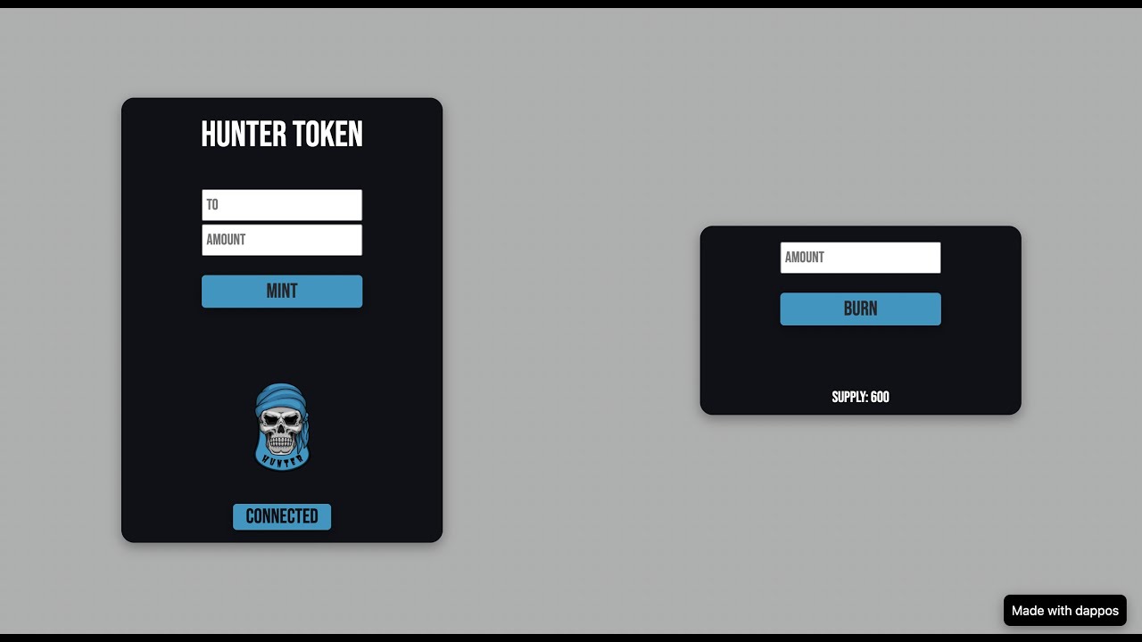 Create a ERC-20 Token Dapp without code