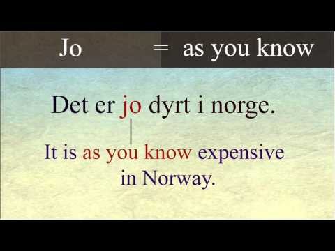 Norwegian words with more than one meaning (Jo)