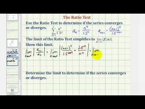 Ex 1: Infinite Series – The Ratio Test (Convergent) | Math Help from ...