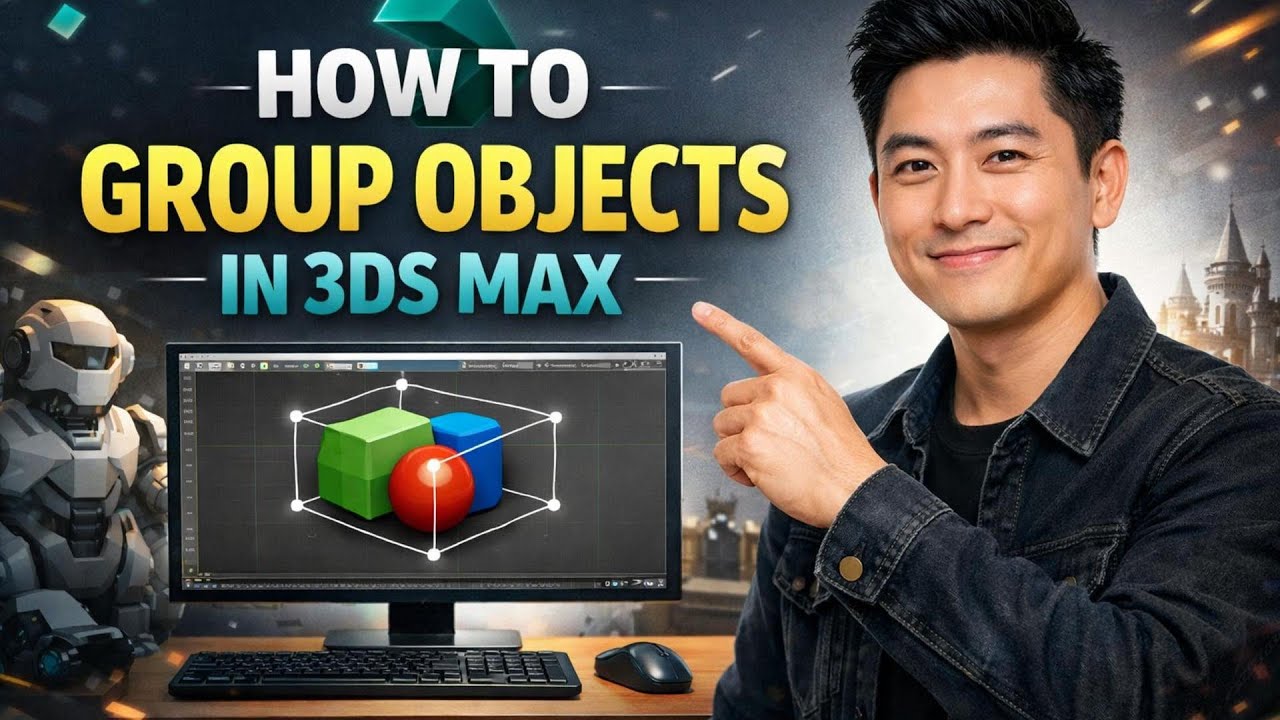 How to GROUP OBJECTS in 3ds Max (Step by Step)