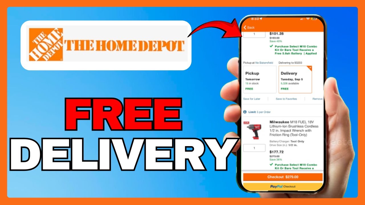 NEW! HOW TO GET FREE DELIVERY ON HOME DEPOT 2025!