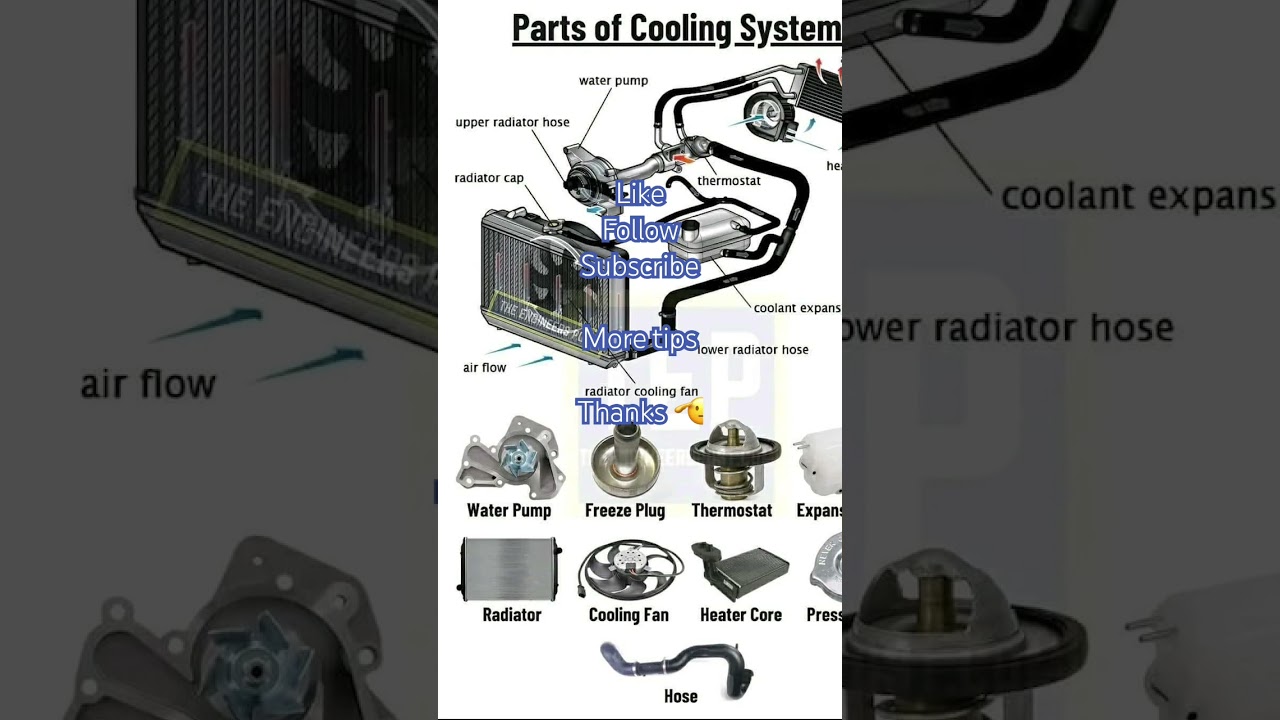 Cooling system diagram #mechanic #ford #toyota #honda #ram #jeeplife #tools