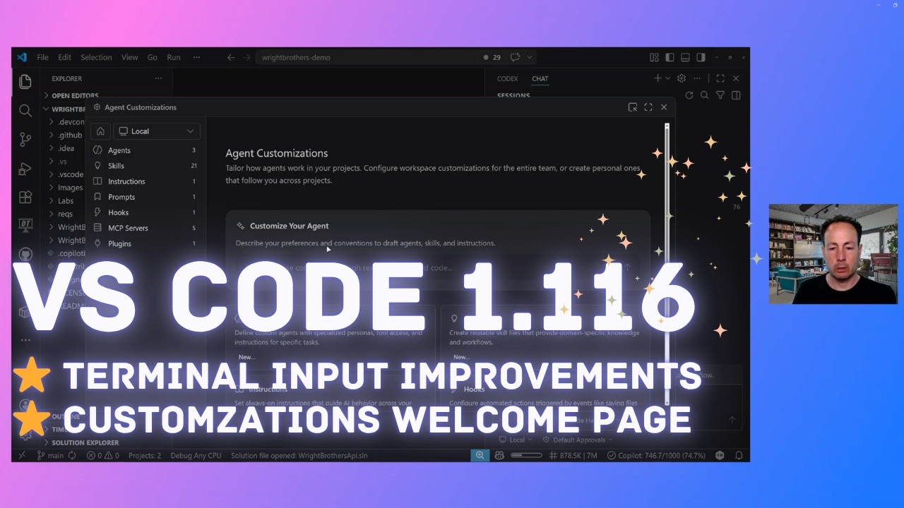 Visual Studio Code and GitHub Copilot - What's new in 1.116