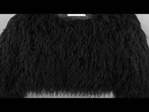 New Autumn Winter Warm Women Faux Fur Coat Loose Black White Pink Plush Coat Female Fur Jacket