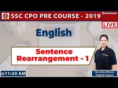 Sentence Rearrangement - I | Tips for Sentence Rearrangement  | SSC CPO 2019