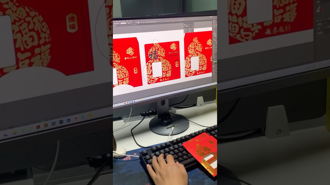 No Vector? No Problem. Watch Us Hand-Trace Artwork for Luxury Red & Gold Packaging