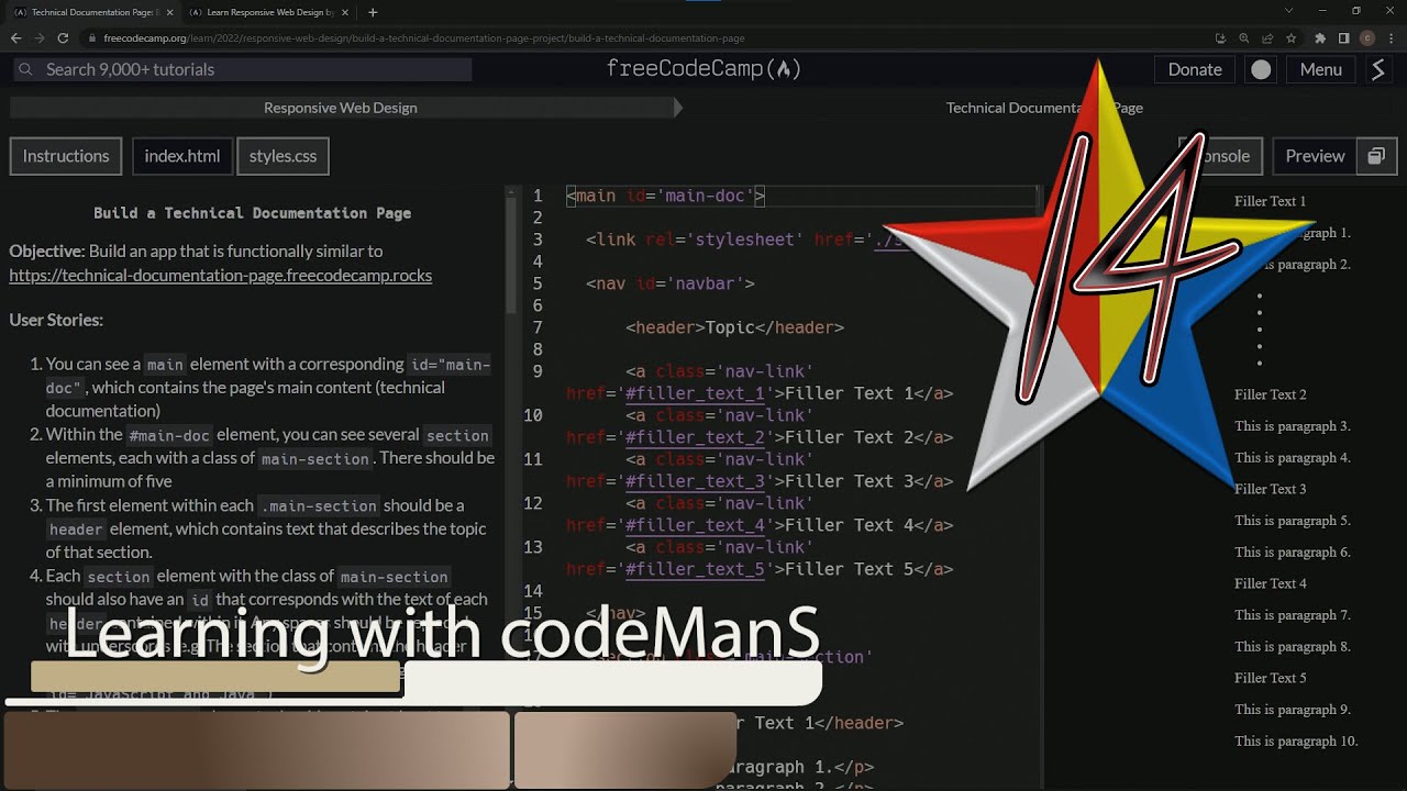Learn HTML & CSS | FreeCodeCamp Build a Technical Documentation Page: Step 14