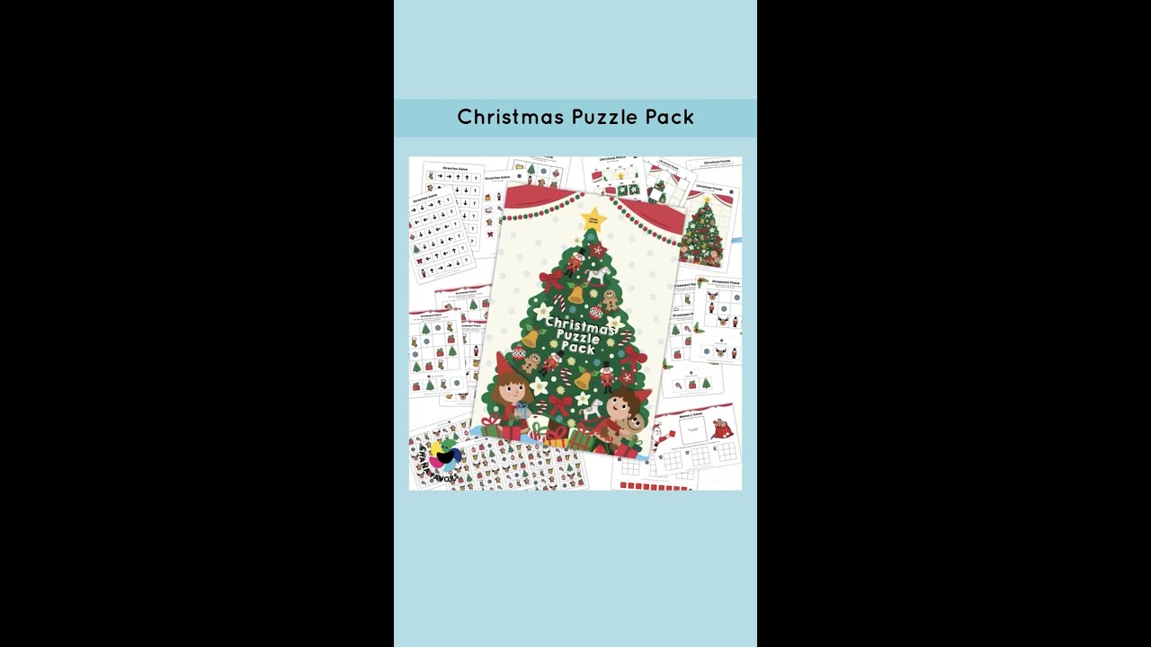 Christmas Puzzle Pack Printable #chanafavors