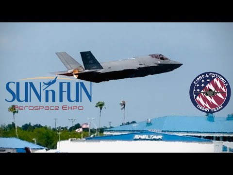 USAF F 35A Lightning II Demo Full High Show at Sun ’n Fun 2025