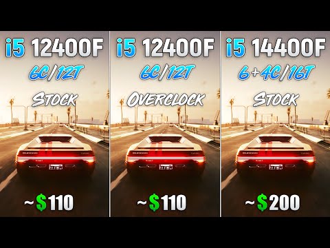 i5 14400F vs i5 12400F Stock vs i5 12400F OC - Test in 8 Games