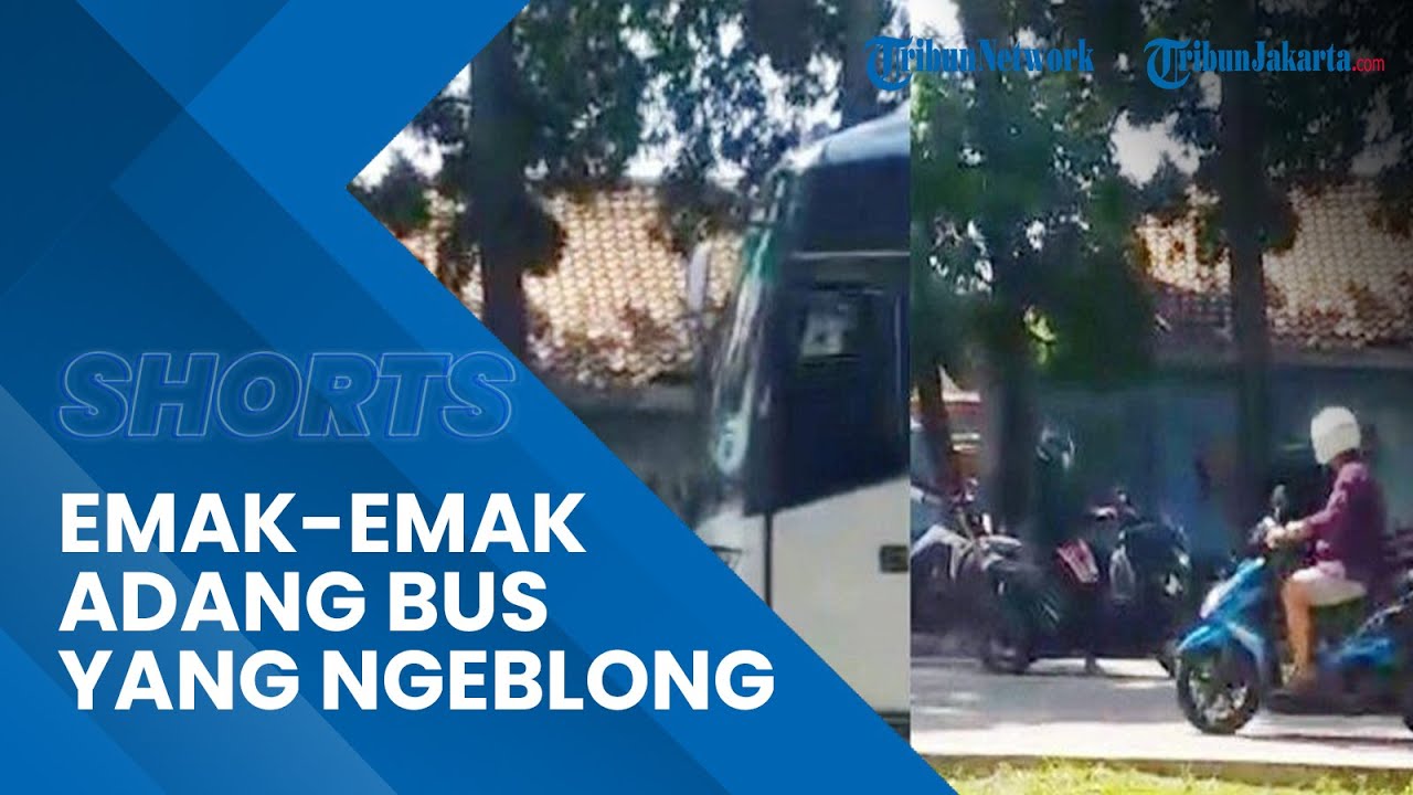 Viral Emak-emak di Sragen Bawa Motor Berani Adang Bus Sugeng Rahayu ...